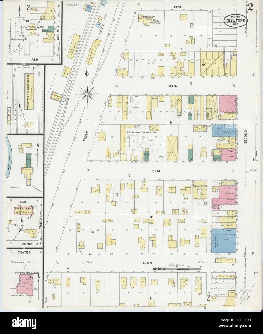 Crawford nebraska map hi-res stock photography and images - Alamy