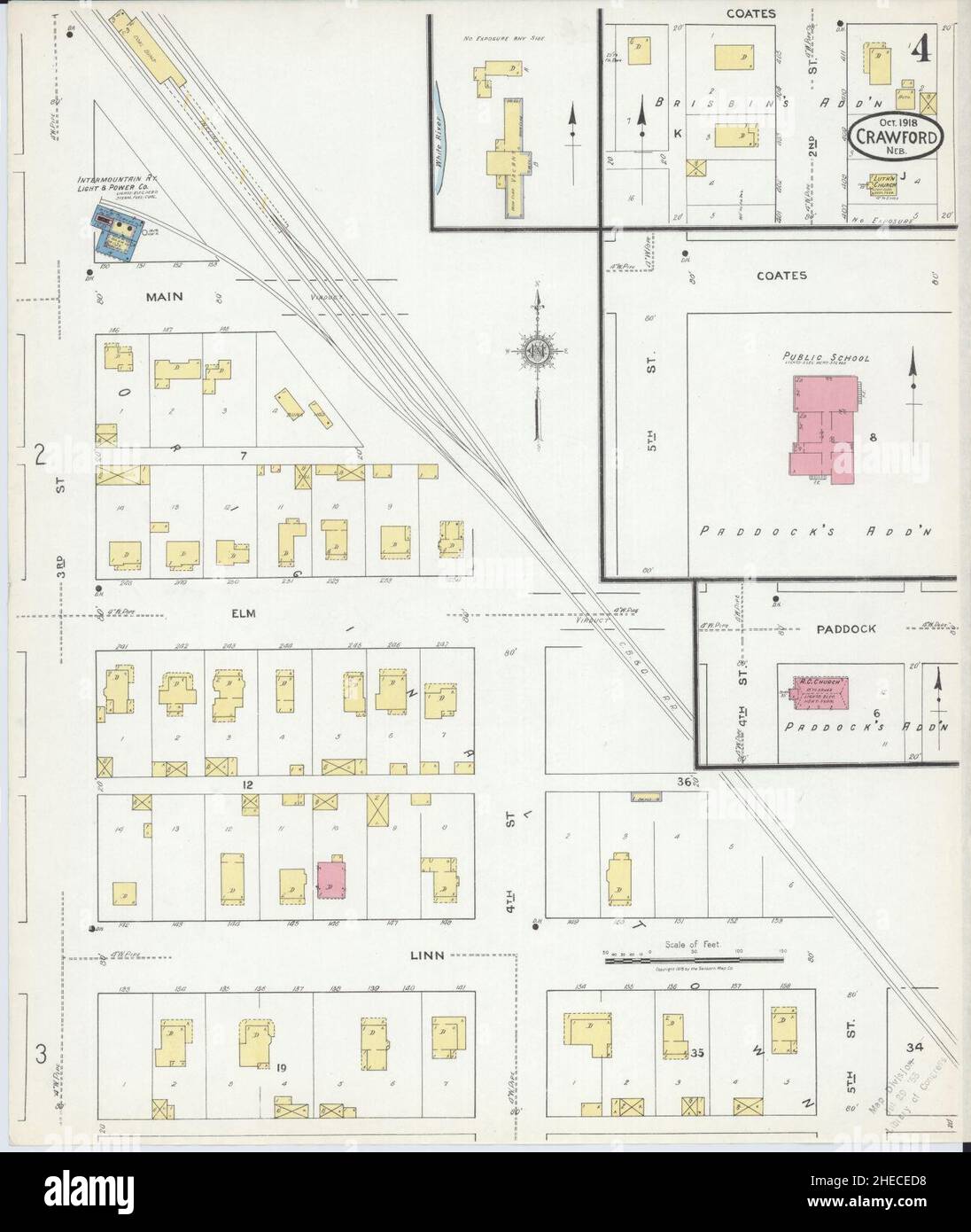 Crawford nebraska map hi-res stock photography and images - Alamy