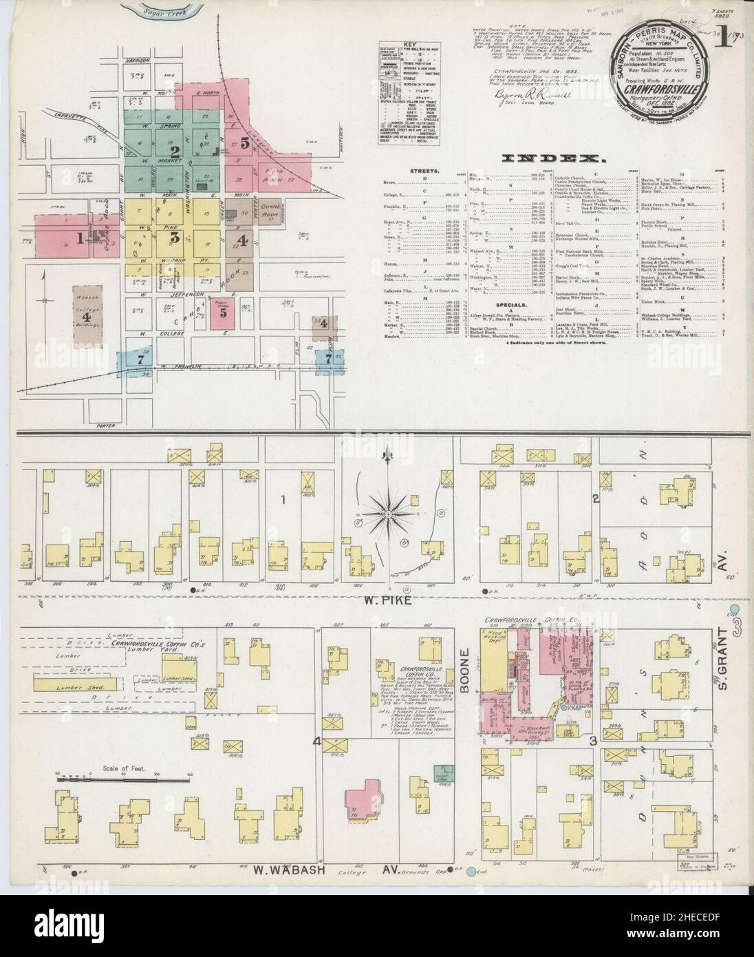 Sanborn Fire Insurance Map from Crawfordsville, Montgomery County ...