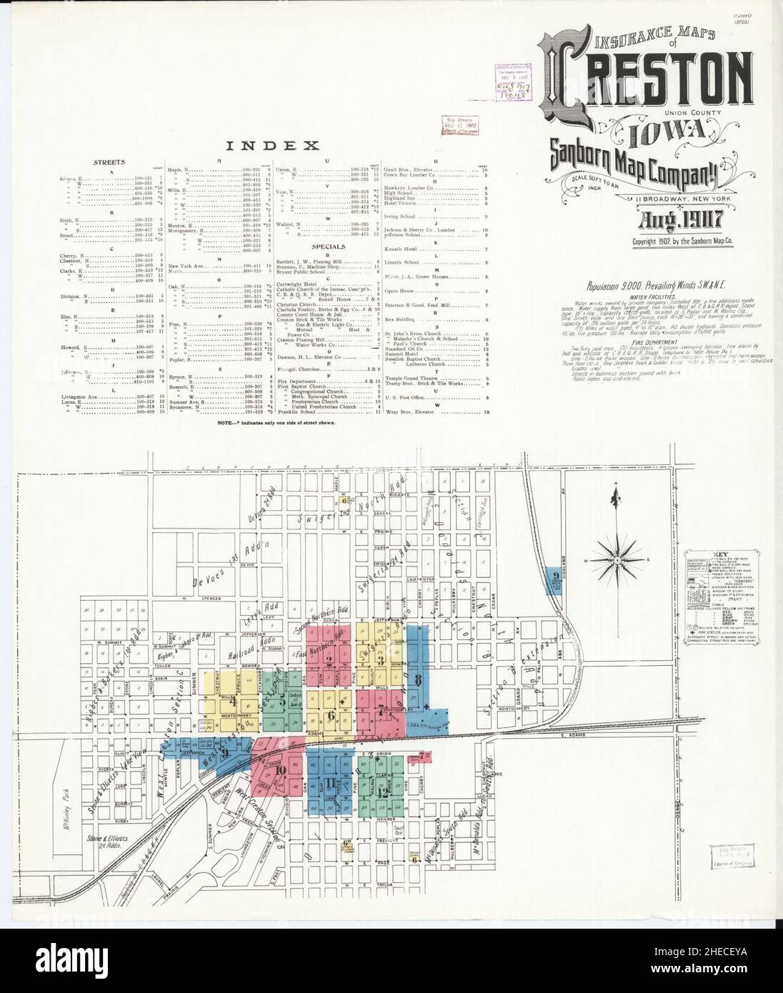 Creston iowa map hi-res stock photography and images - Alamy