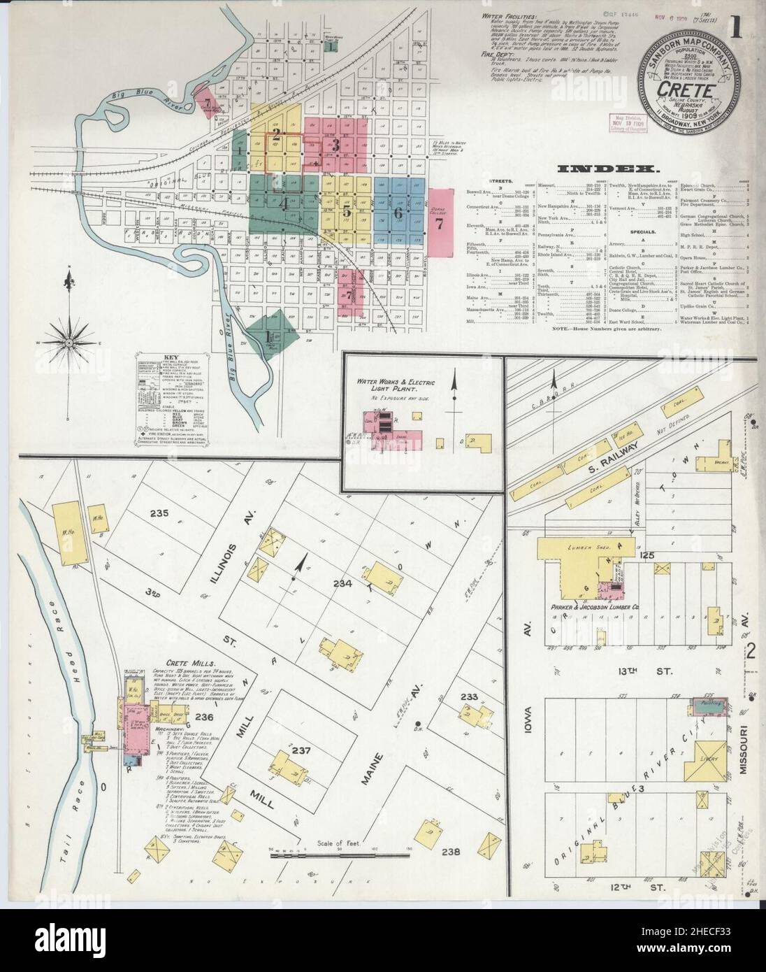 Map of crete nebraska hi-res stock photography and images - Alamy