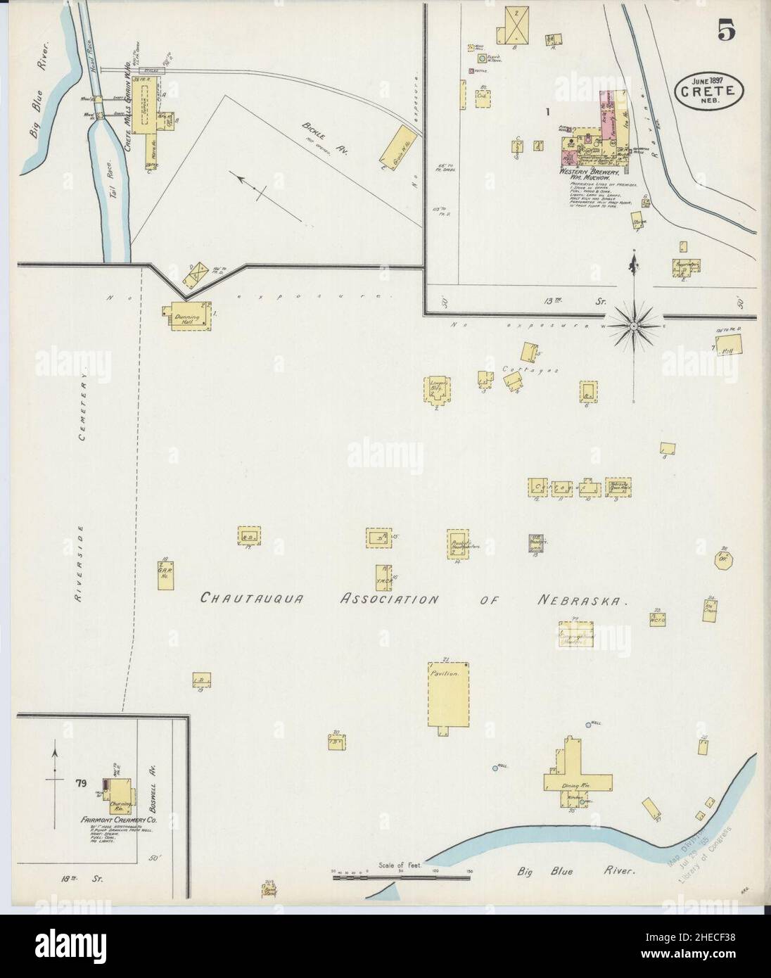 Map of crete nebraska hi-res stock photography and images - Alamy