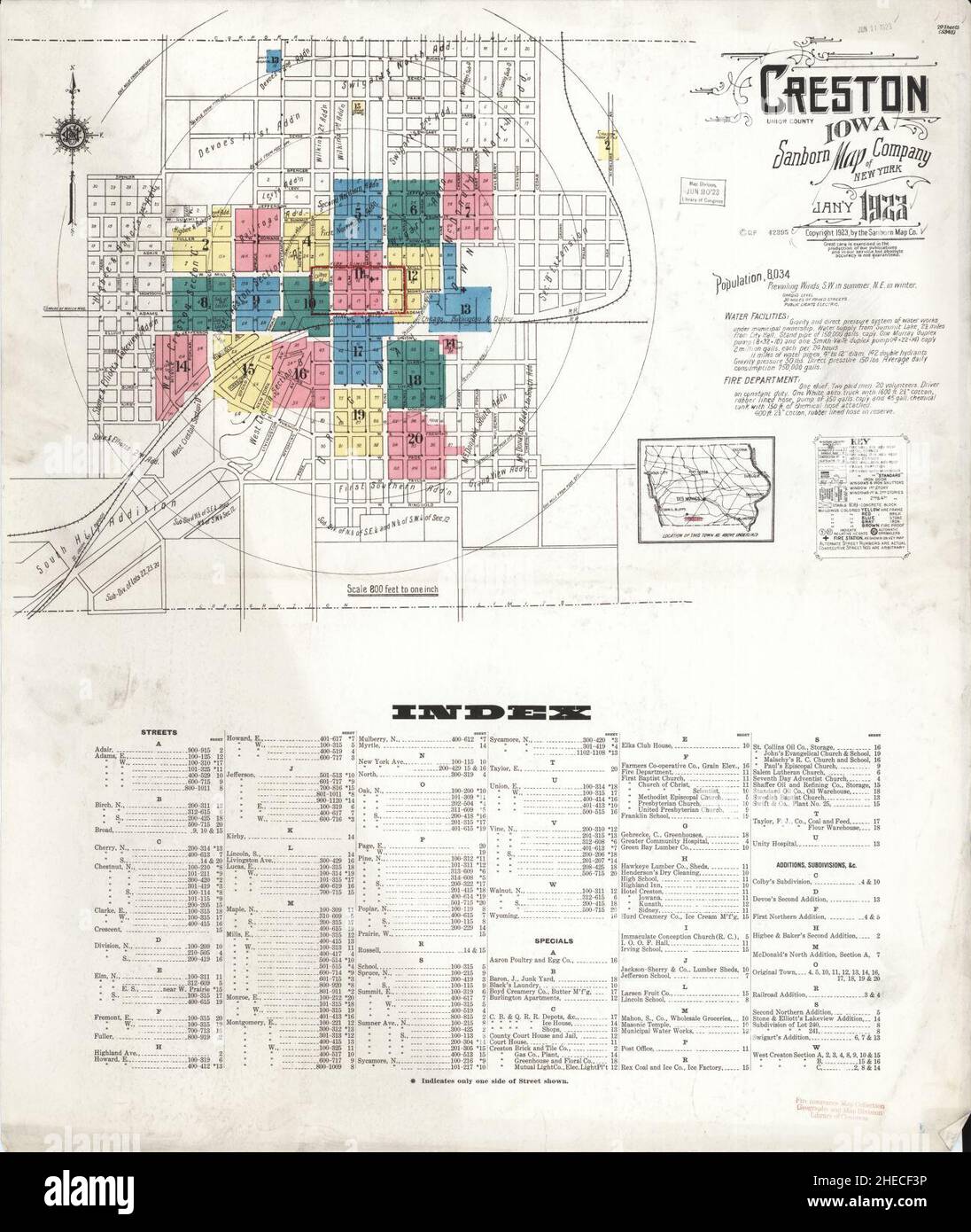 Creston iowa map hi-res stock photography and images - Alamy