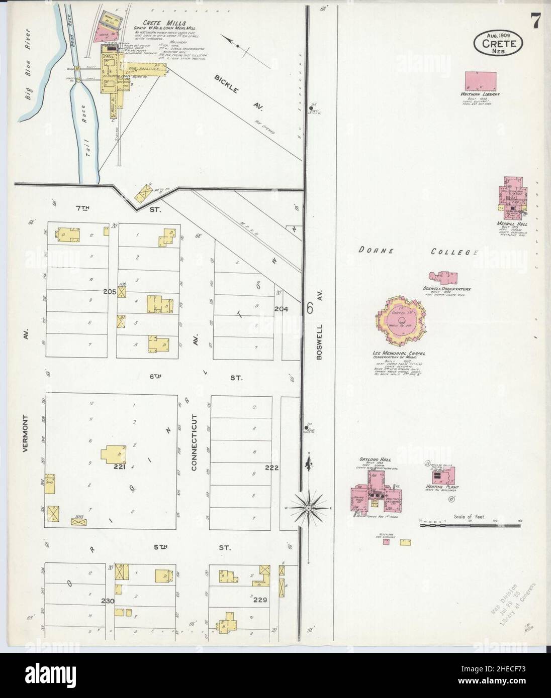 Crete nebraska map hi-res stock photography and images - Alamy