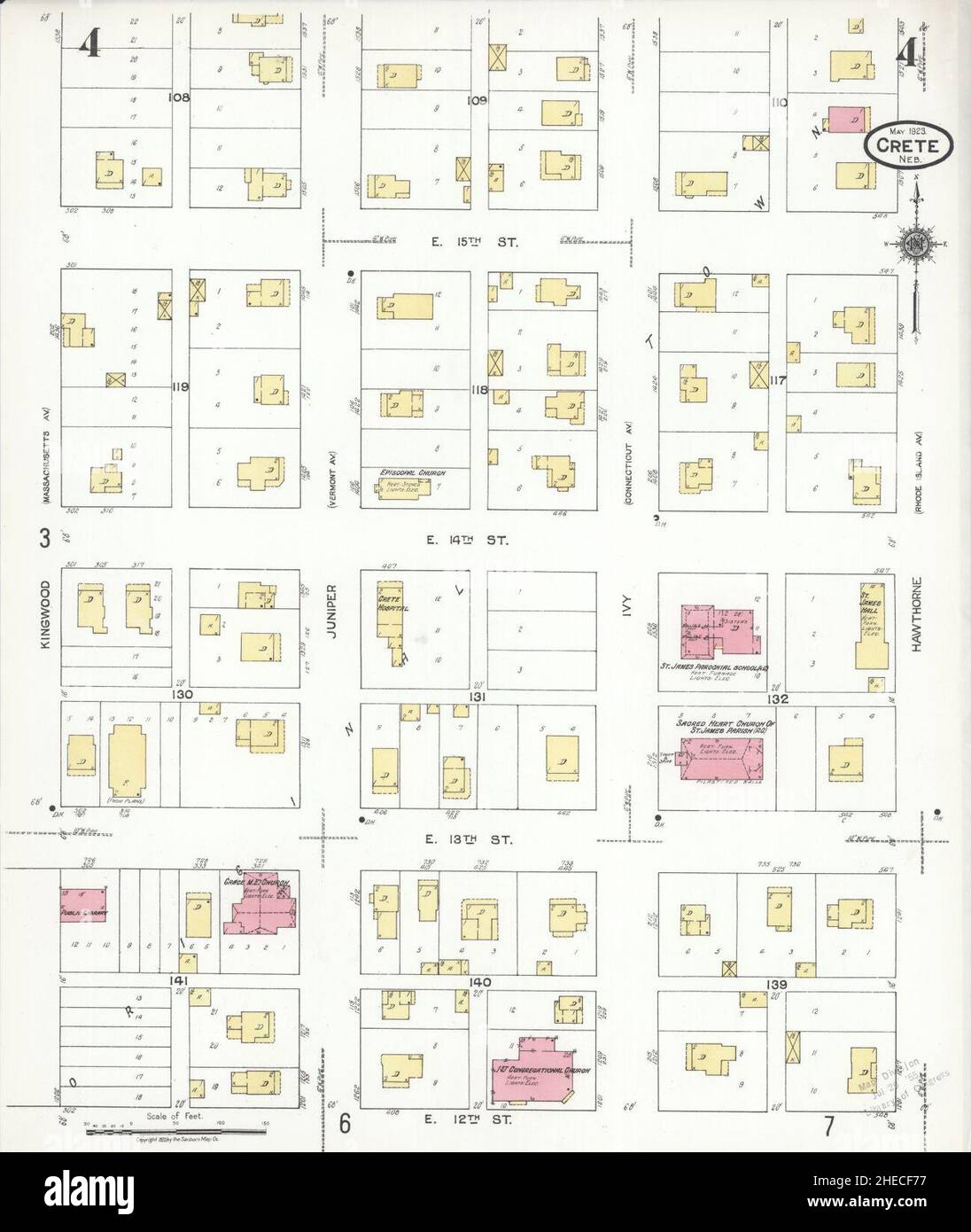 Map of crete nebraska hi-res stock photography and images - Alamy