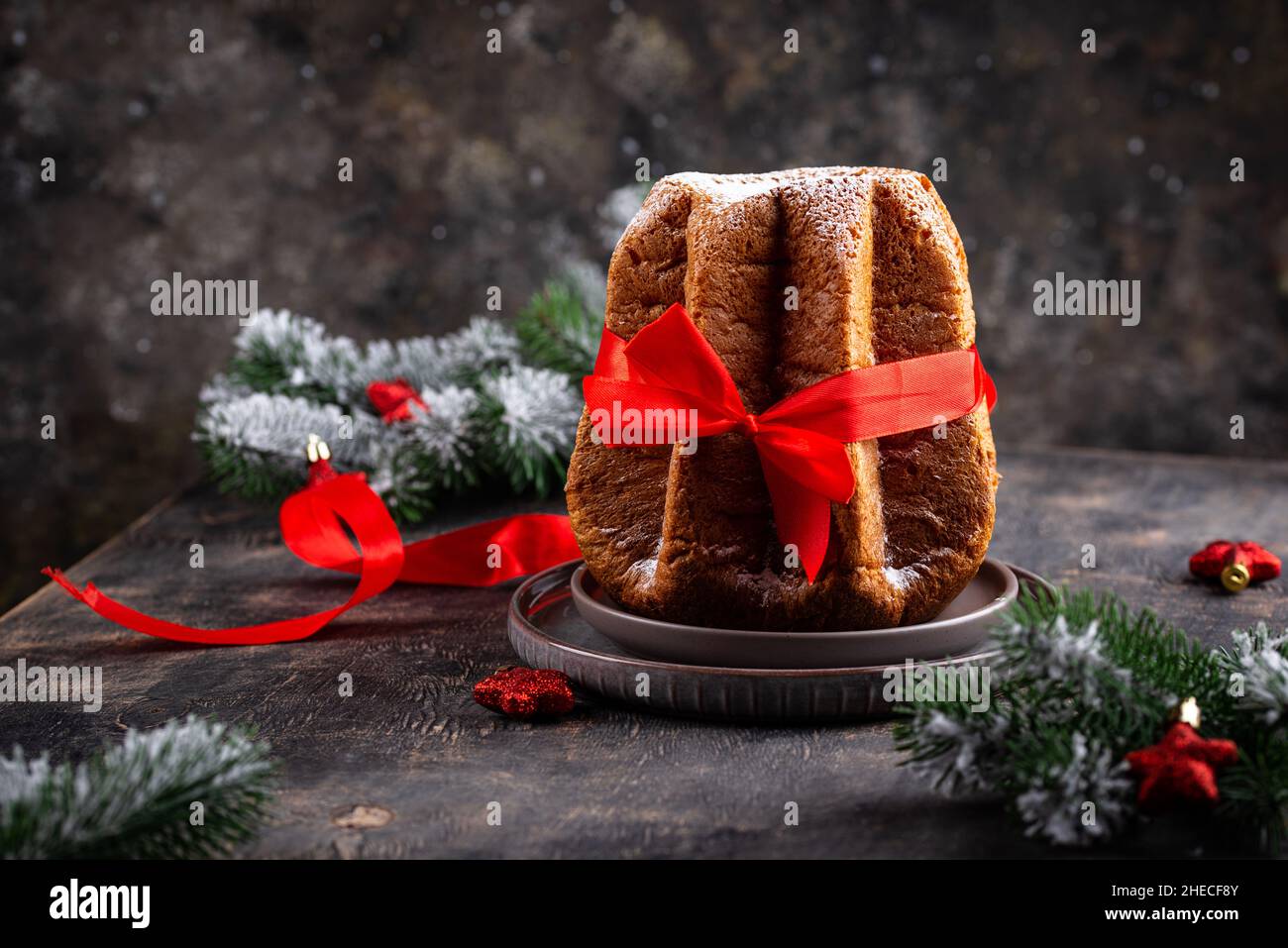Traditional Christmas Italian cake pandoro Stock Photo - Alamy