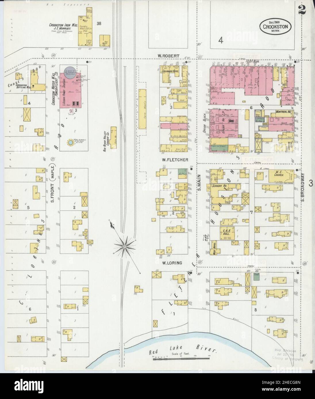 Sanborn Fire Insurance Map from Crookston, Polk County, Minnesota Stock ...