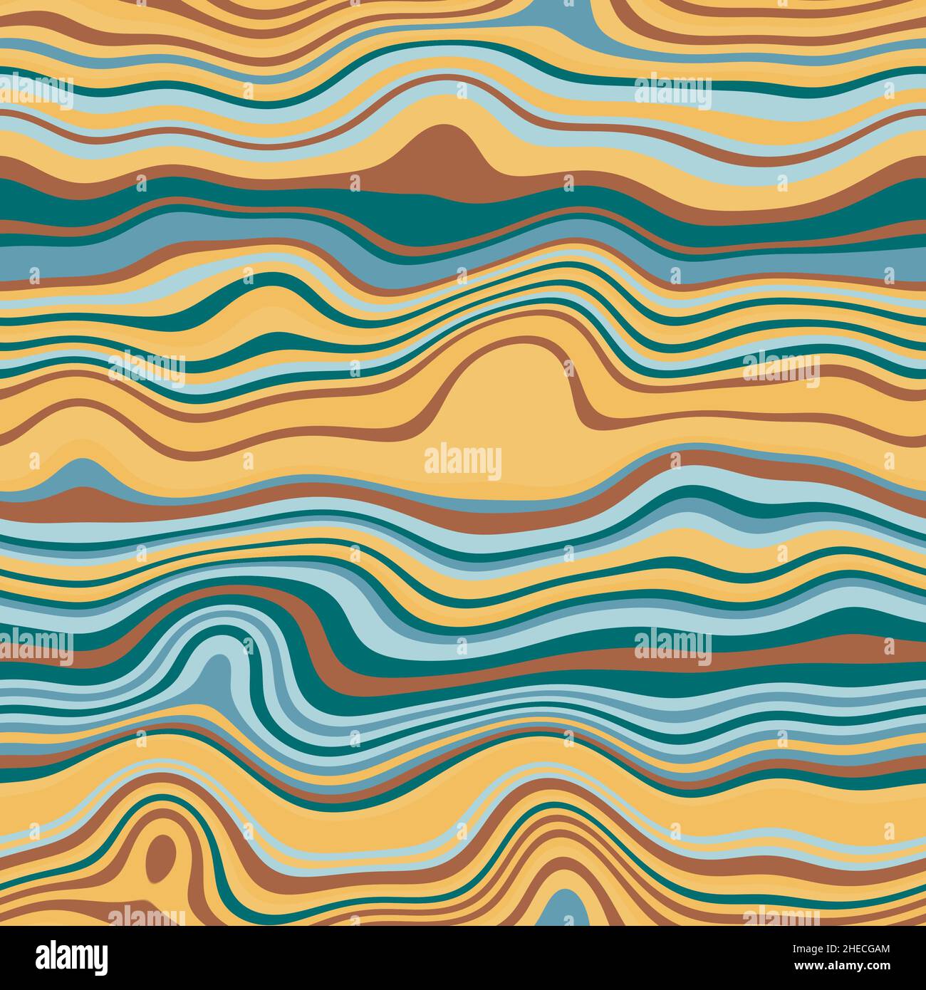 Seamless wavy stripe trendy surface pattern design for print. High ...