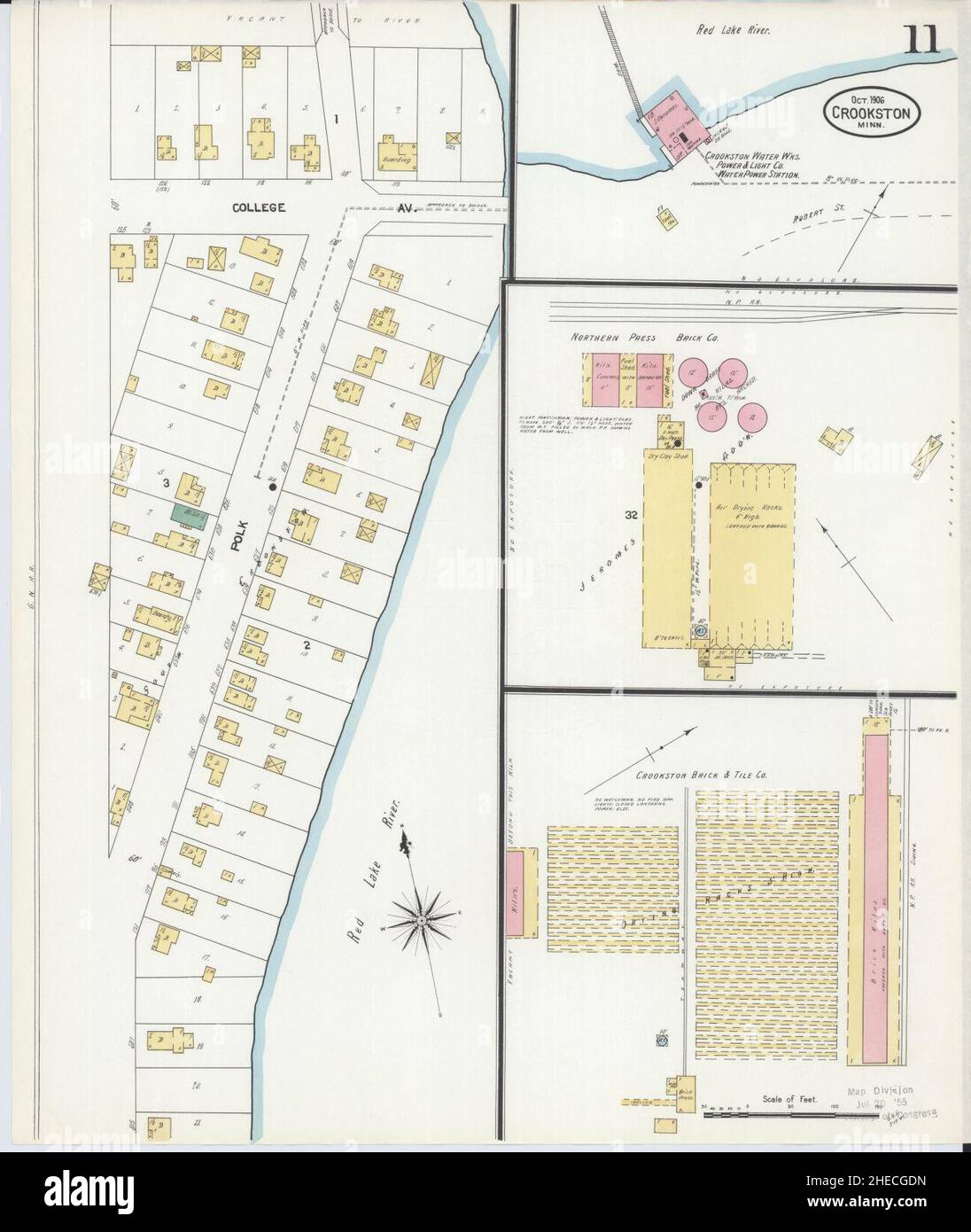 Crookston map hi-res stock photography and images - Alamy