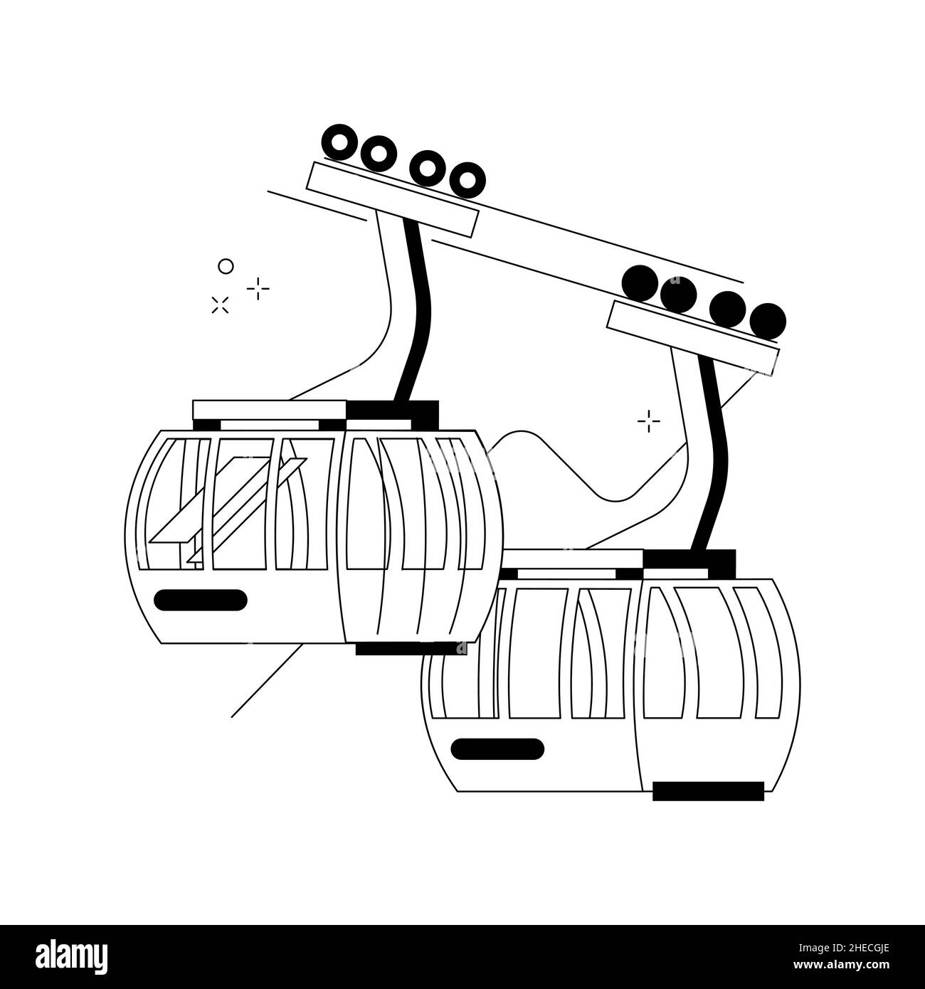 Cable transport abstract concept vector illustration Stock Vector Image ...