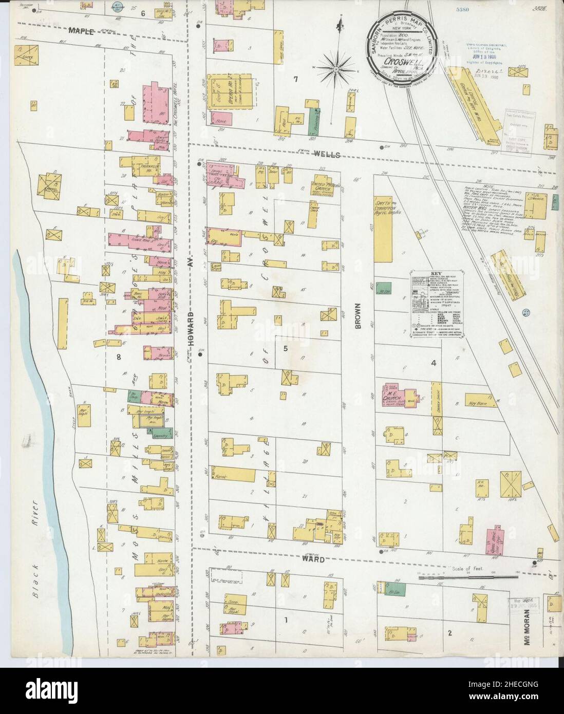 Map of croswell hi-res stock photography and images - Alamy