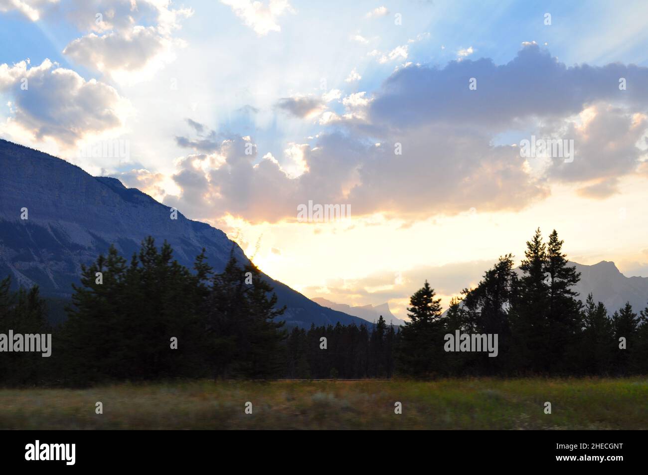 Sunset in Jasper National Park, Canada Stock Photo - Alamy