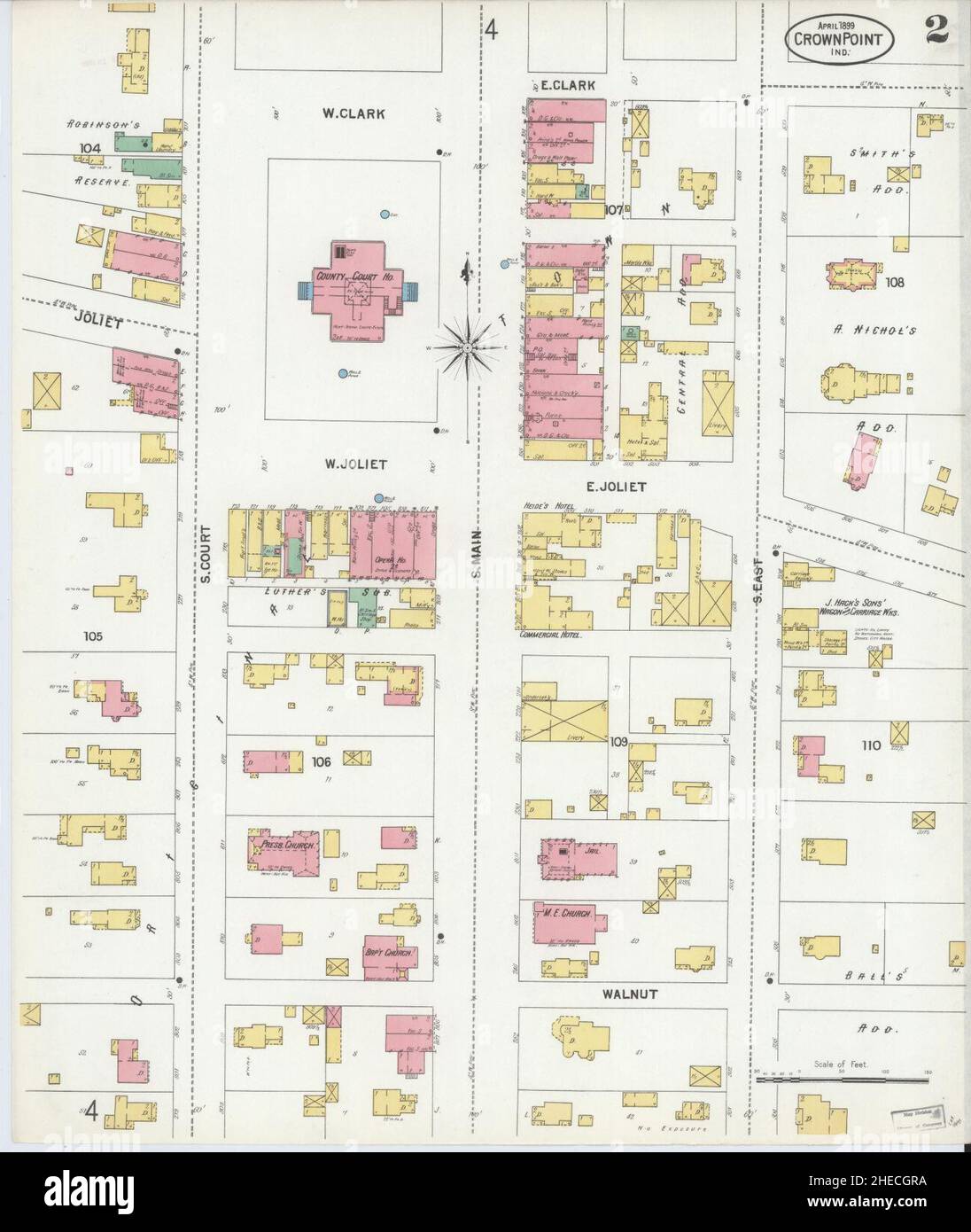 Crown point indiana map hi-res stock photography and images - Alamy