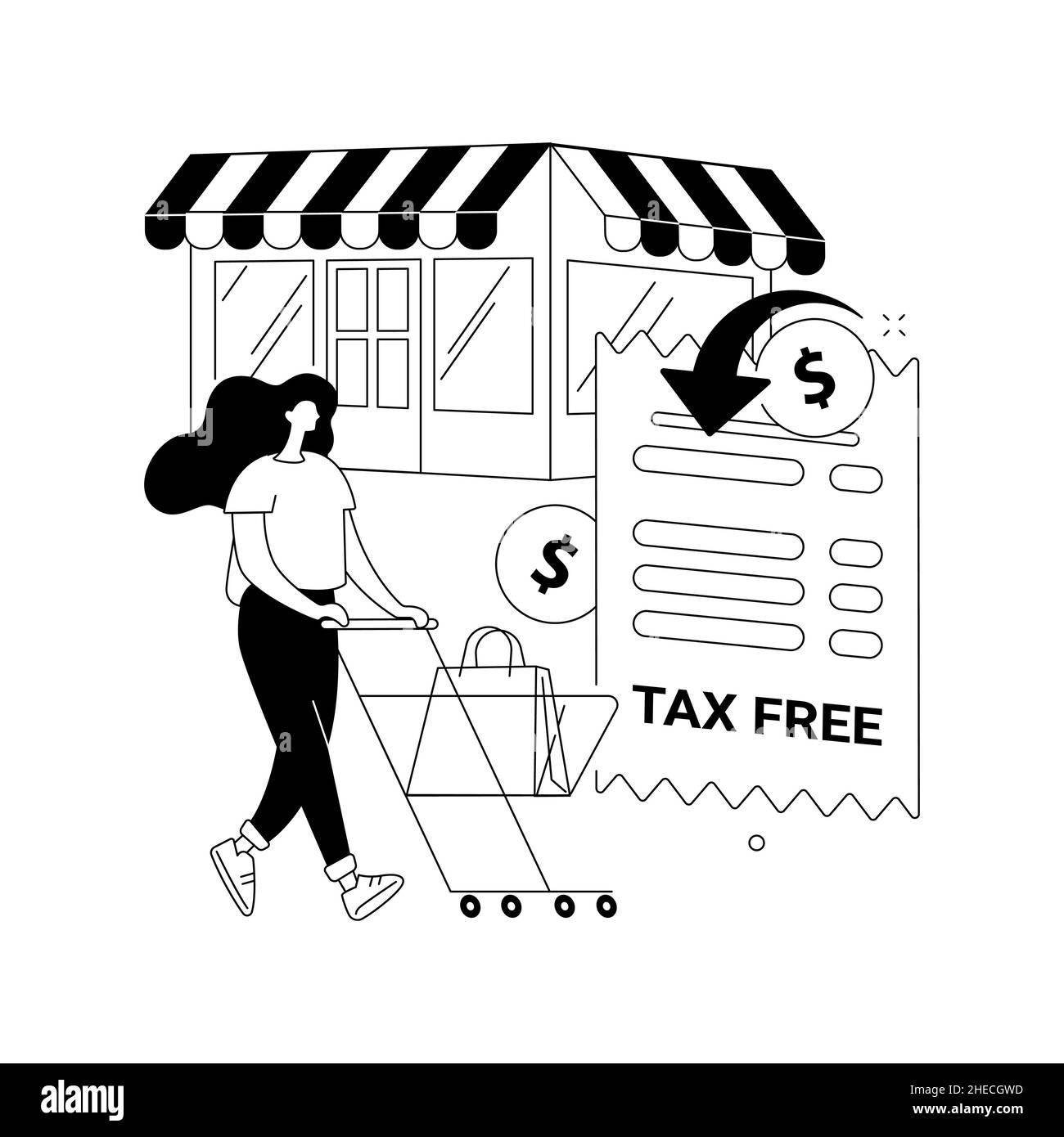 Tax free service abstract concept vector illustration Stock Vector ...