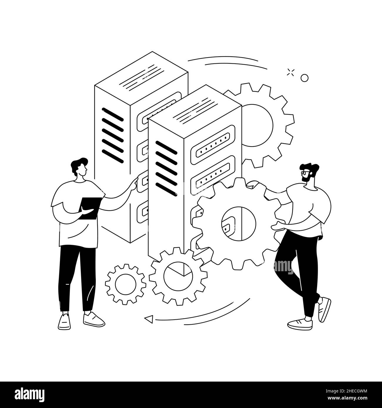 Big data job abstract concept vector illustration Stock Vector Image ...