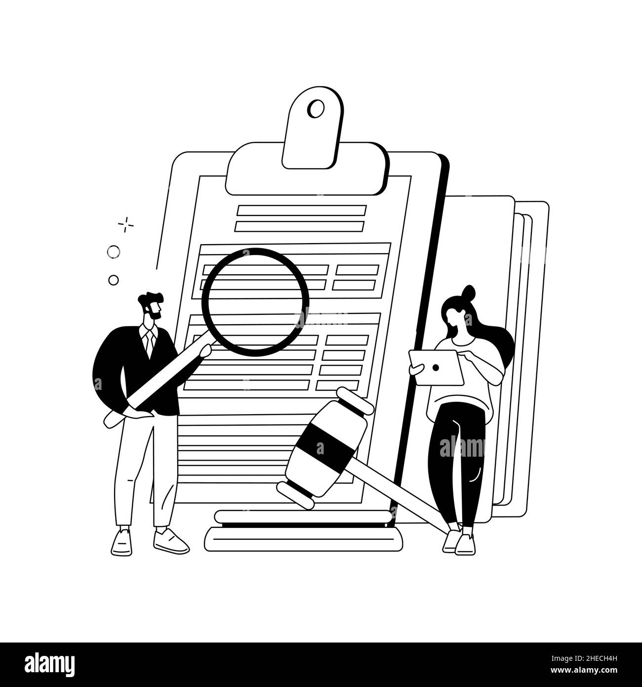 Legal research abstract concept vector illustration Stock Vector Image ...