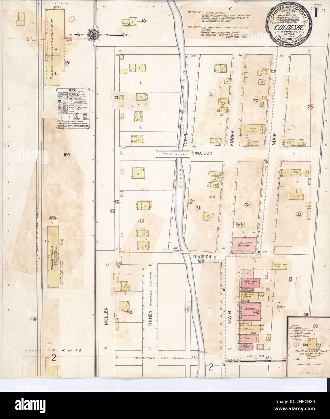 Nez perce county map hi-res stock photography and images - Alamy