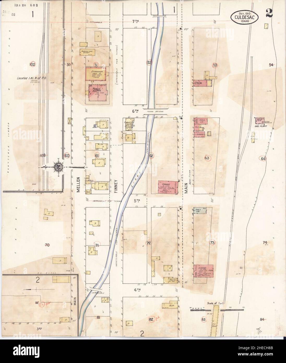 Nez perce county map hi-res stock photography and images - Alamy