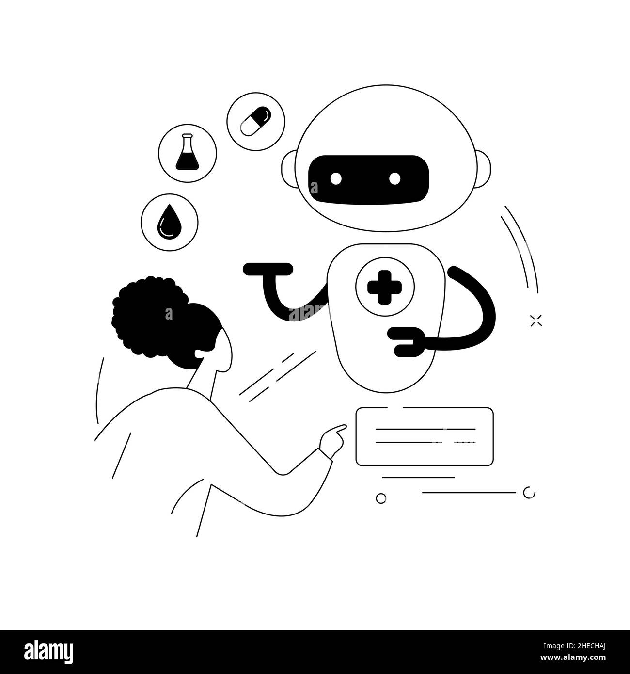 AI use in healthcare abstract concept vector illustration Stock Vector ...