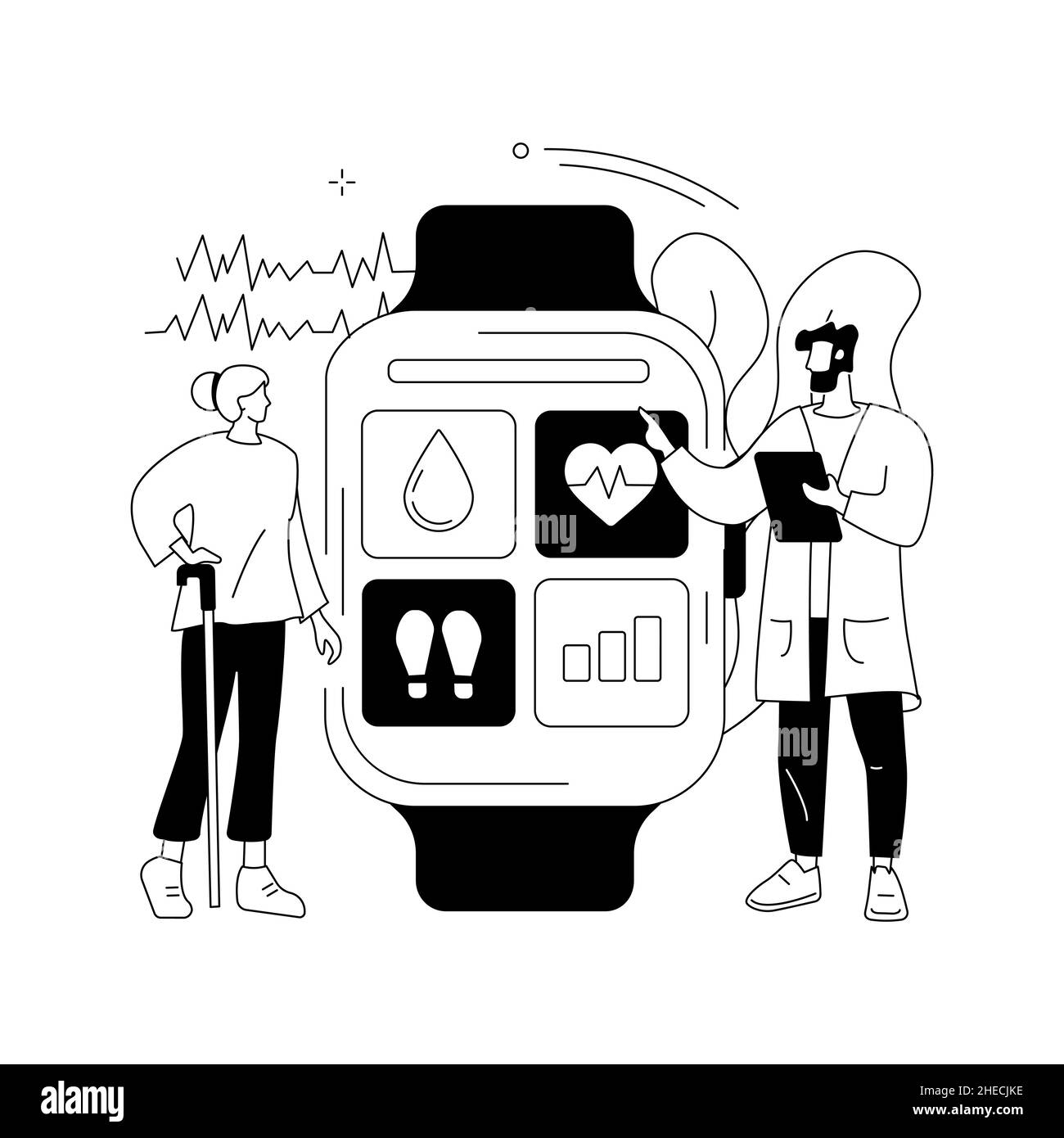 Smartwatch health care abstract concept vector illustration Stock ...