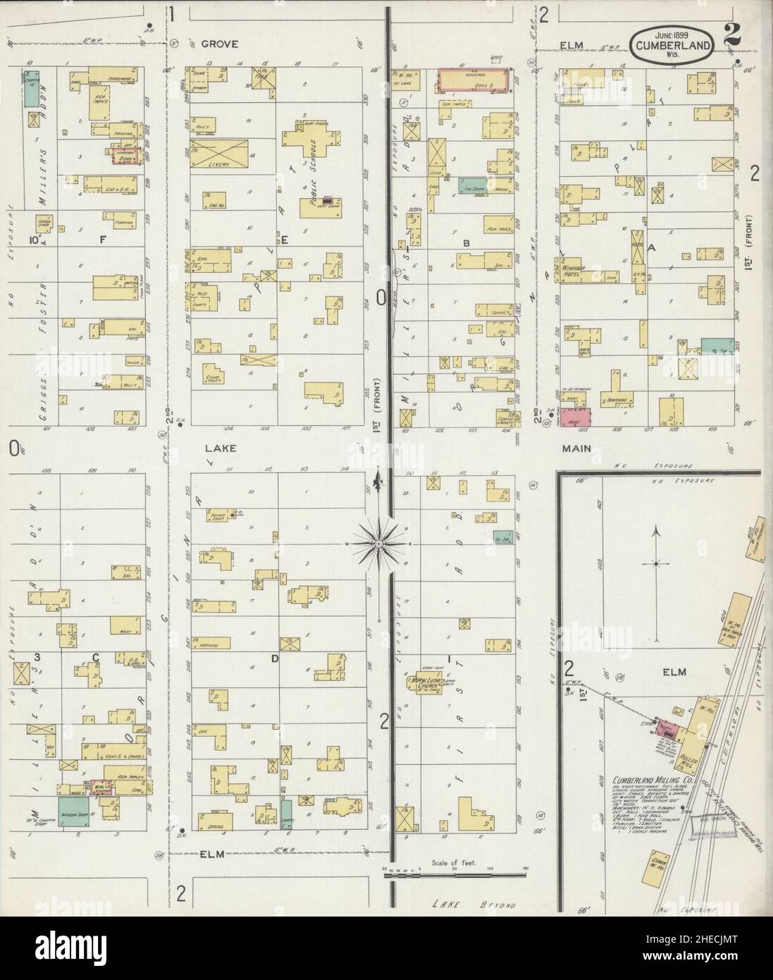 Cumberland wisconsin map hi-res stock photography and images - Alamy