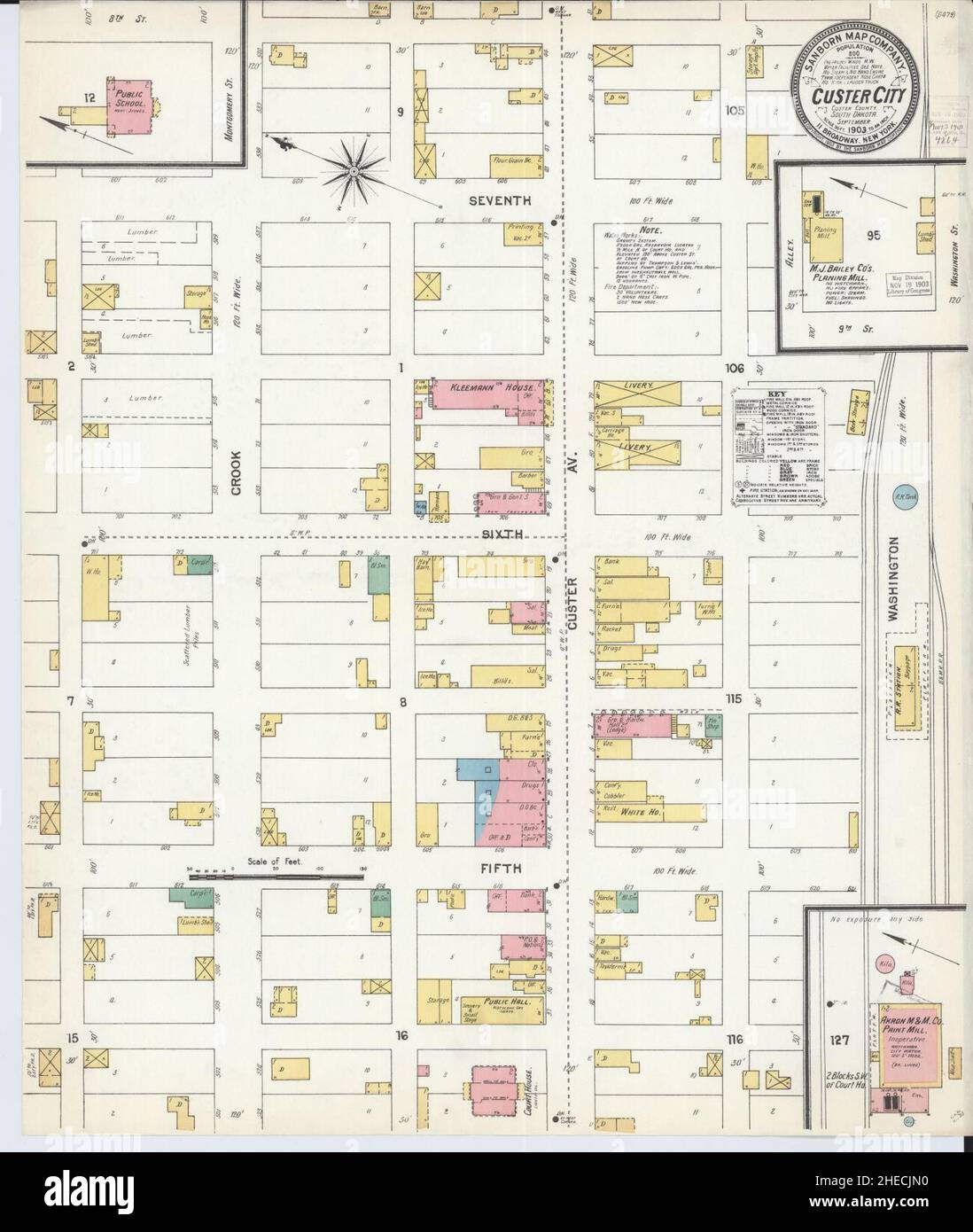 Map of custer hi-res stock photography and images - Alamy