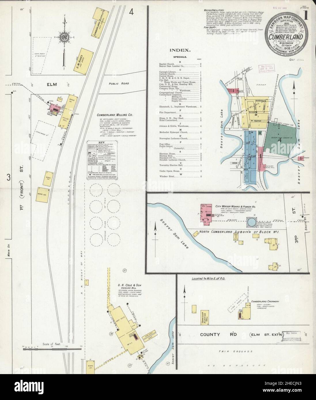 Cumberland wisconsin map hi-res stock photography and images - Alamy