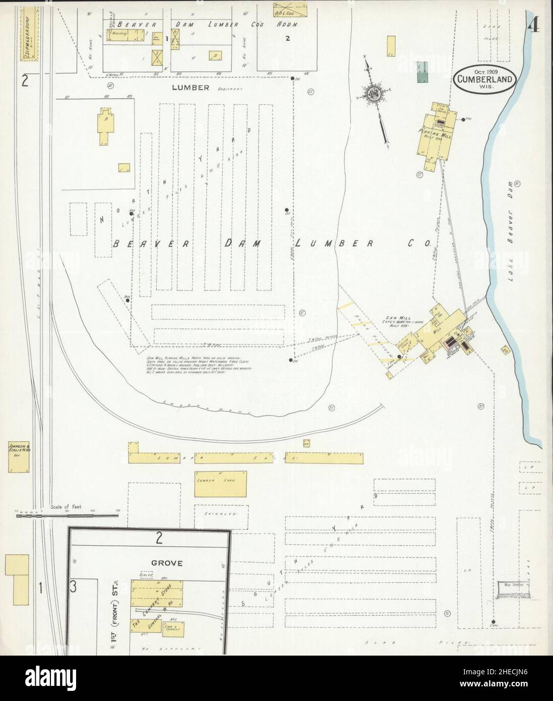 Cumberland Wisconsin Map High Resolution Stock Photography and Images ...