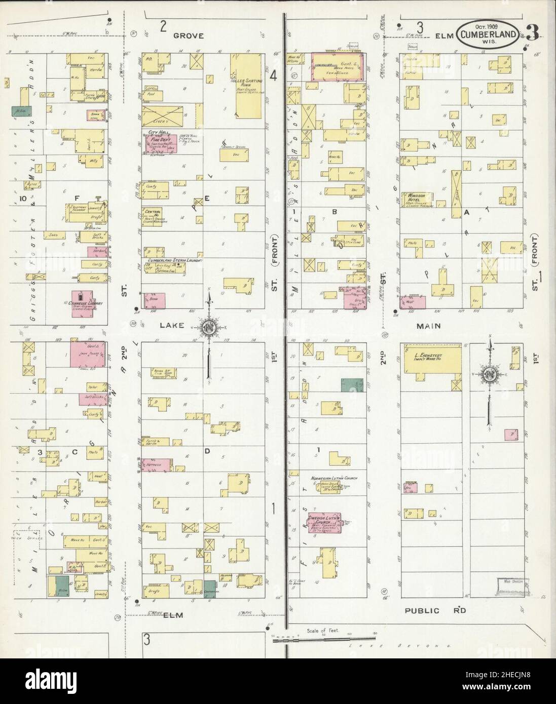 Cumberland wisconsin map hi-res stock photography and images - Alamy