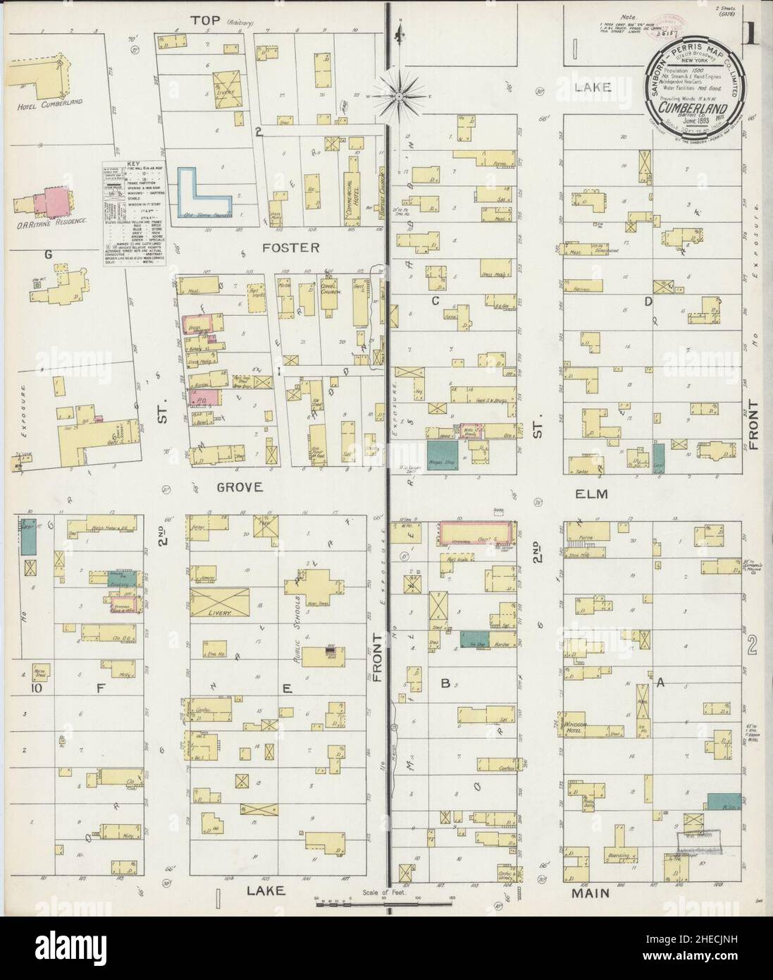 Cumberland wisconsin map hi-res stock photography and images - Alamy