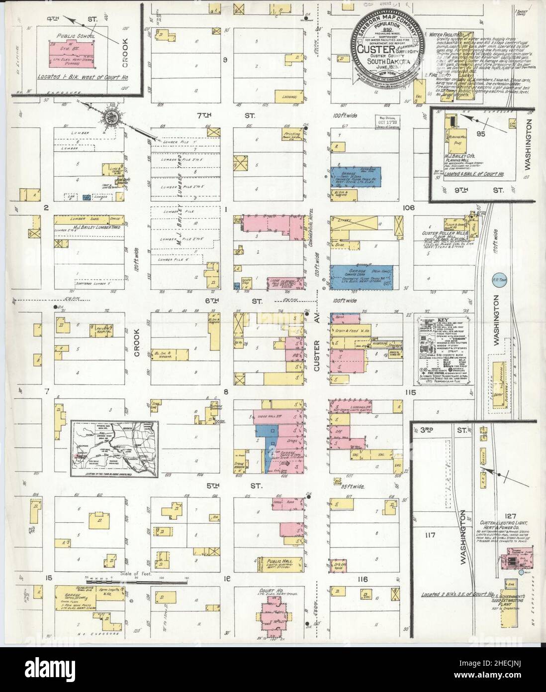 Sanborn Fire Insurance Map from Custer, Custer County, South Dakota ...