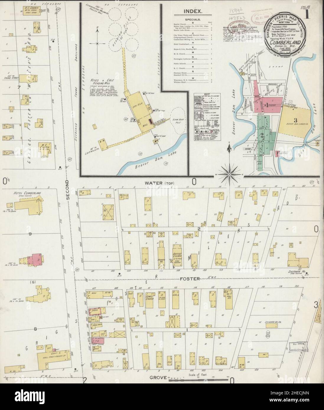 Cumberland wisconsin map hi-res stock photography and images - Alamy