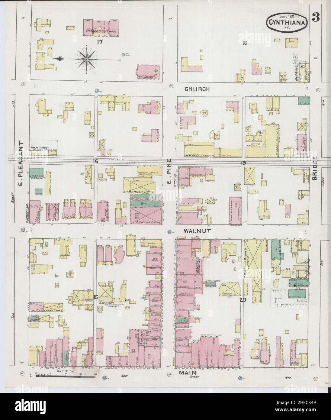 Map of cynthiana kentucky hi-res stock photography and images - Alamy