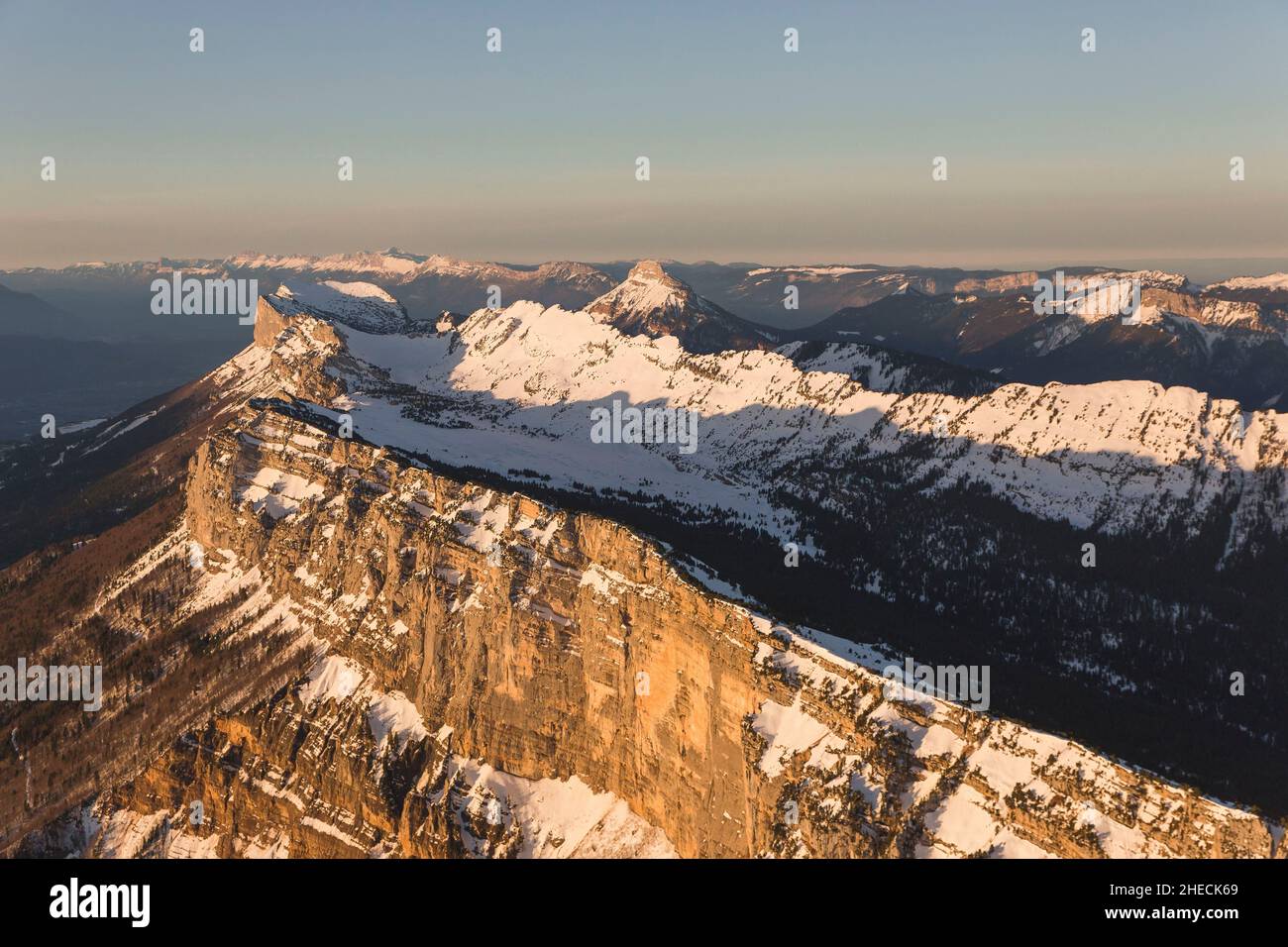 France, Isere, regional natural park of Chartreuse (vue a?rienne), the ...