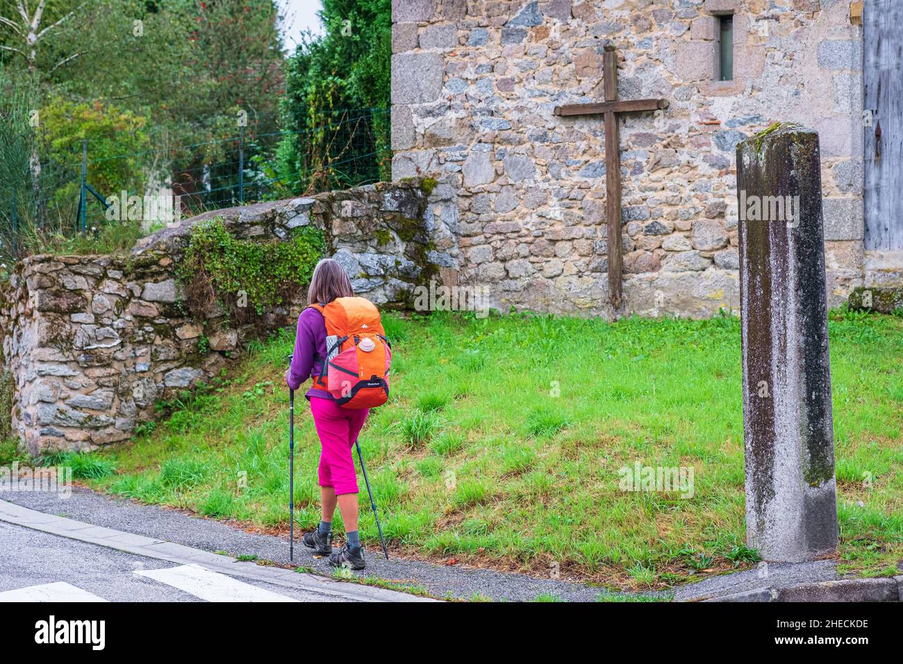 France, Creuse, La Souterraine, hike on the Via Lemovicensis or Vezelay ...