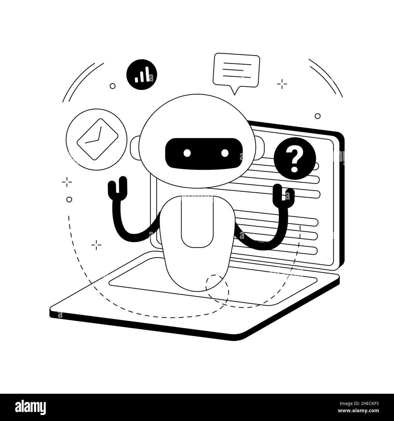 Chatbot Artificial Intelligence abstract concept vector illustration ...