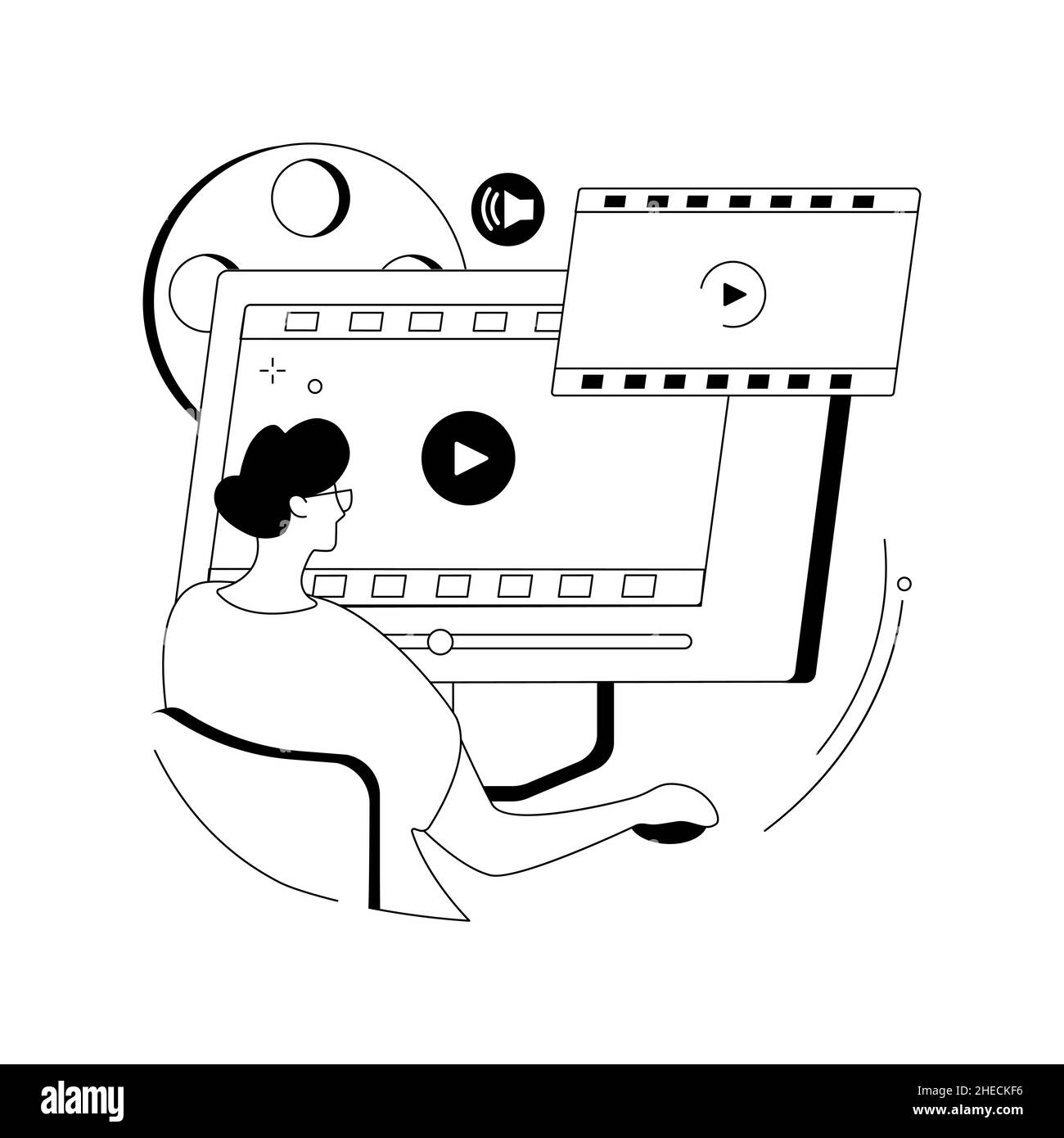 Video design abstract concept vector illustration Stock Vector Image ...