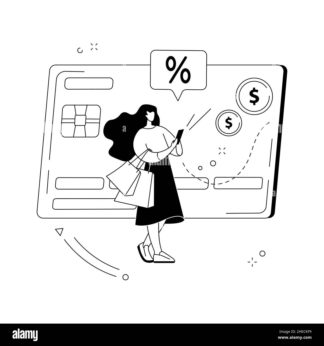 Debit card abstract concept vector illustration Stock Vector Image ...