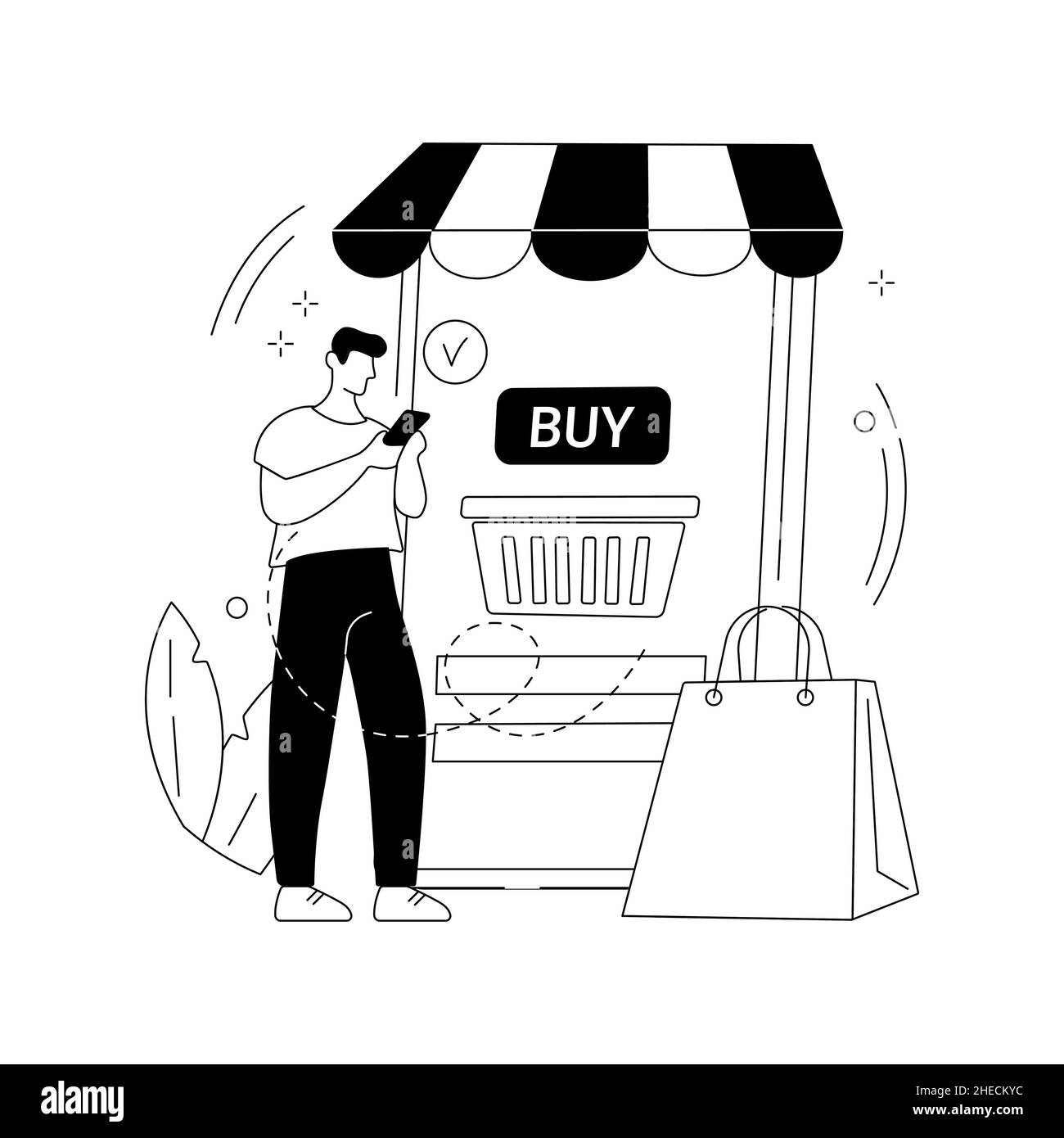 Online order abstract concept vector illustration Stock Vector Image ...