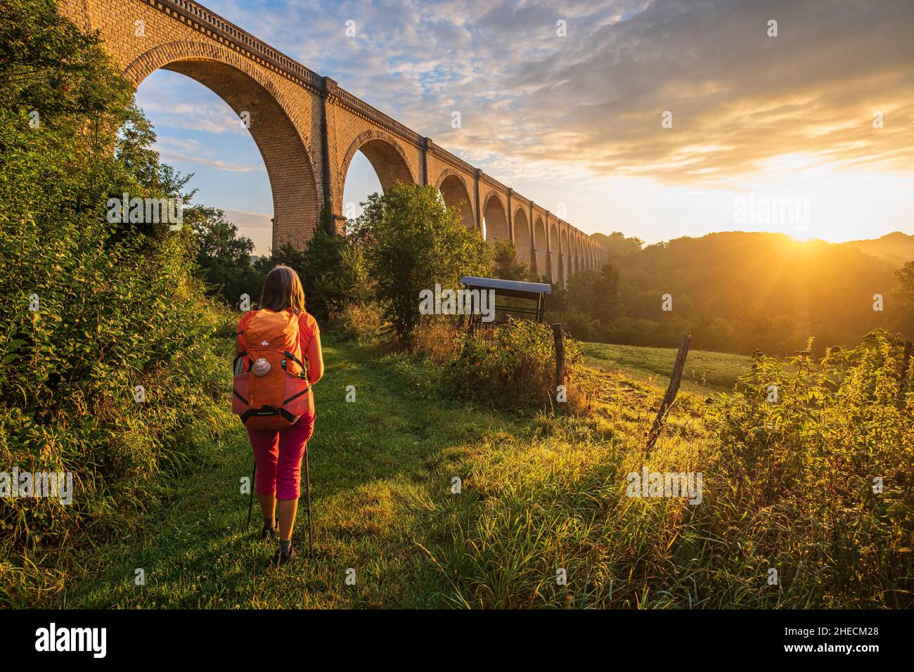France, Indre, Cluis, hike on the Via Lemovicensis or Vezelay Way, one ...