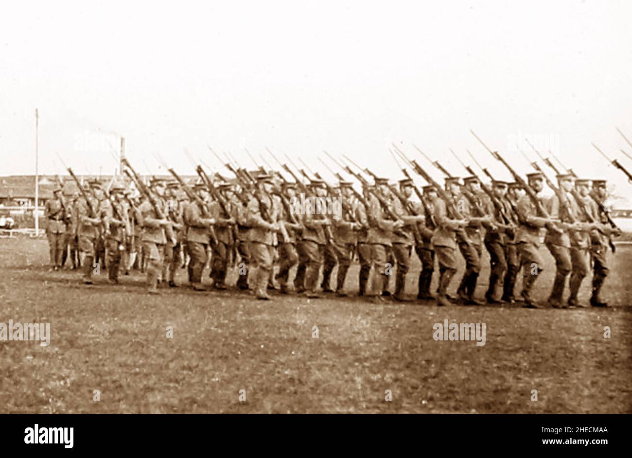 Volunteer Regiment Review, Shanghai, China, early 1900s Stock Photo - Alamy