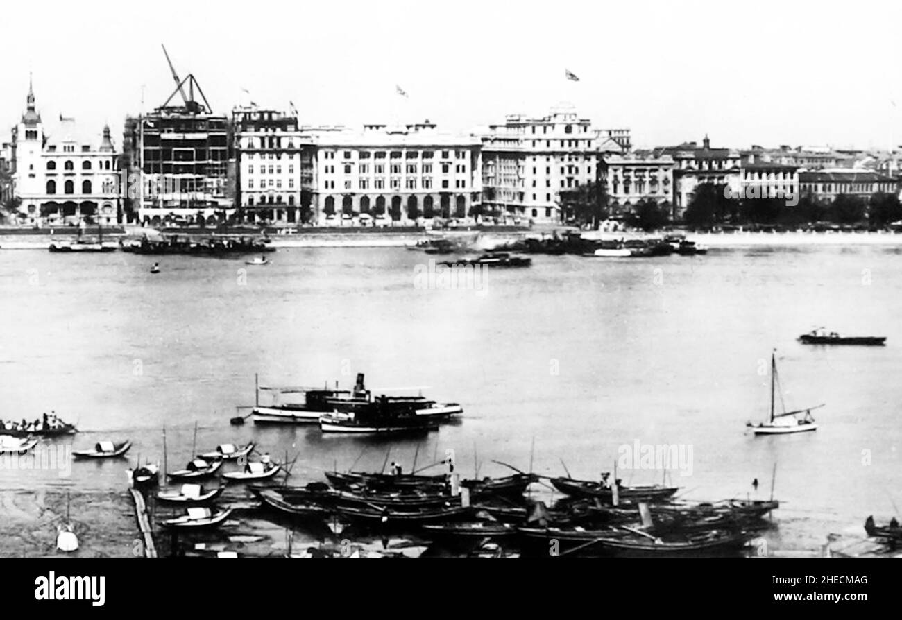Shanghai waterfront, China, early 1900s Stock Photo - Alamy