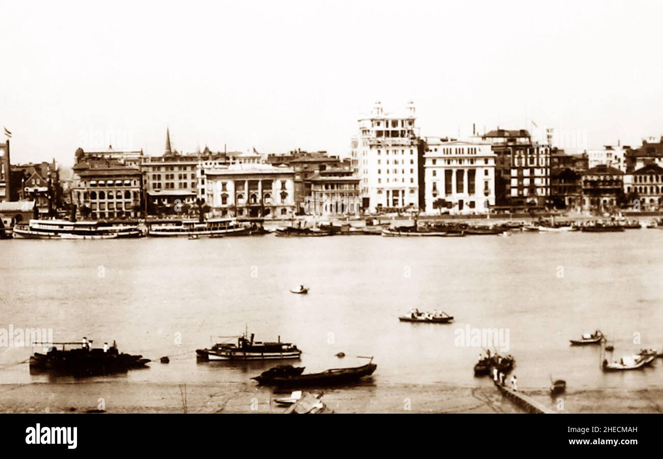 Shanghai waterfront, China, early 1900s Stock Photo - Alamy