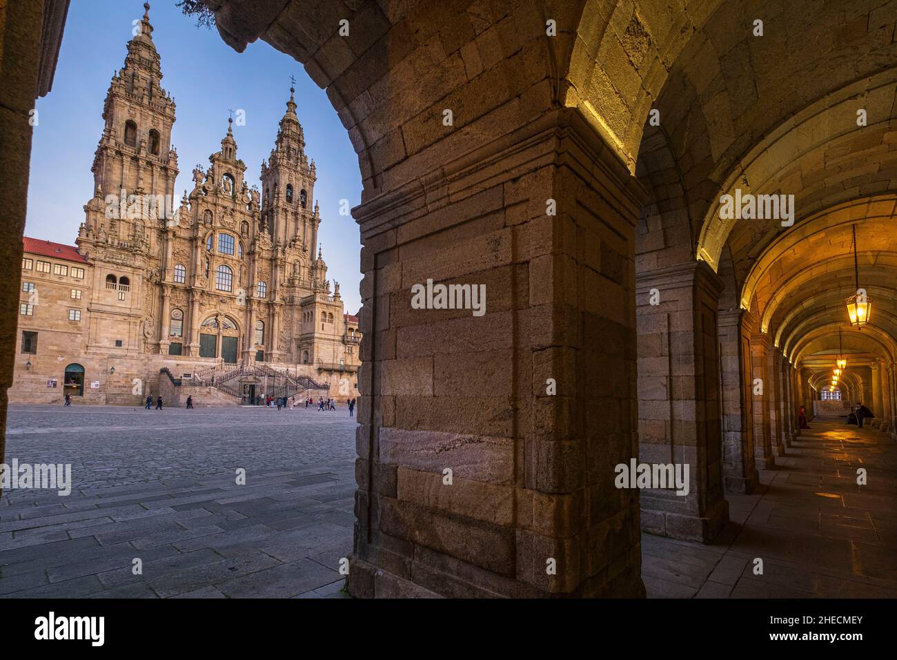 Spain, Galicia, Santiago de Compostela, the old city (UNESCO World ...