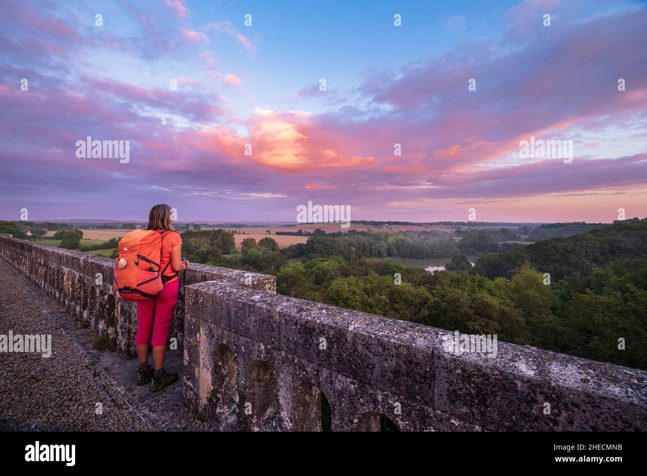 France, Indre, Cluis, hike on the Via Lemovicensis or Vezelay Way, one ...