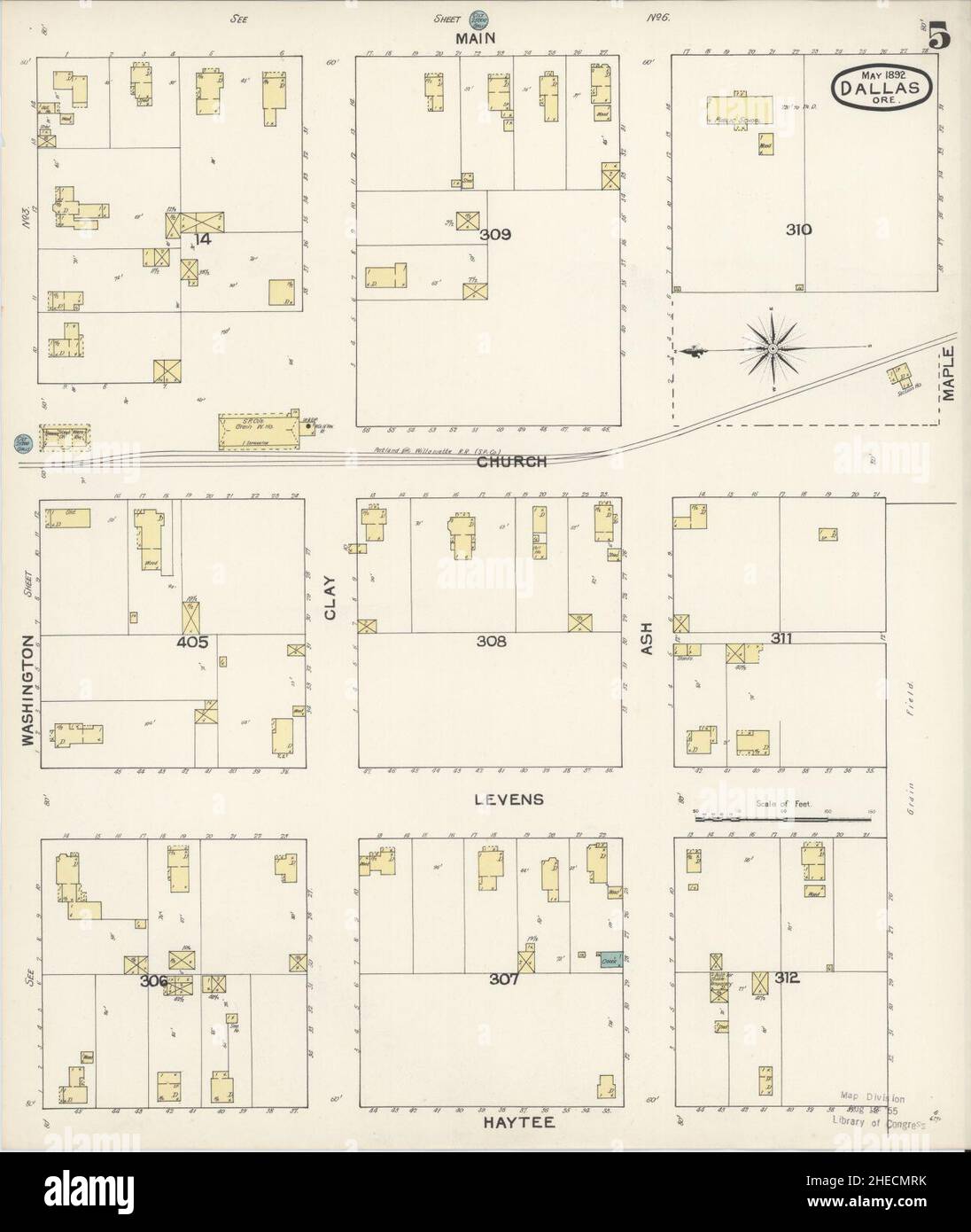 Dallas oregon map hi-res stock photography and images - Alamy