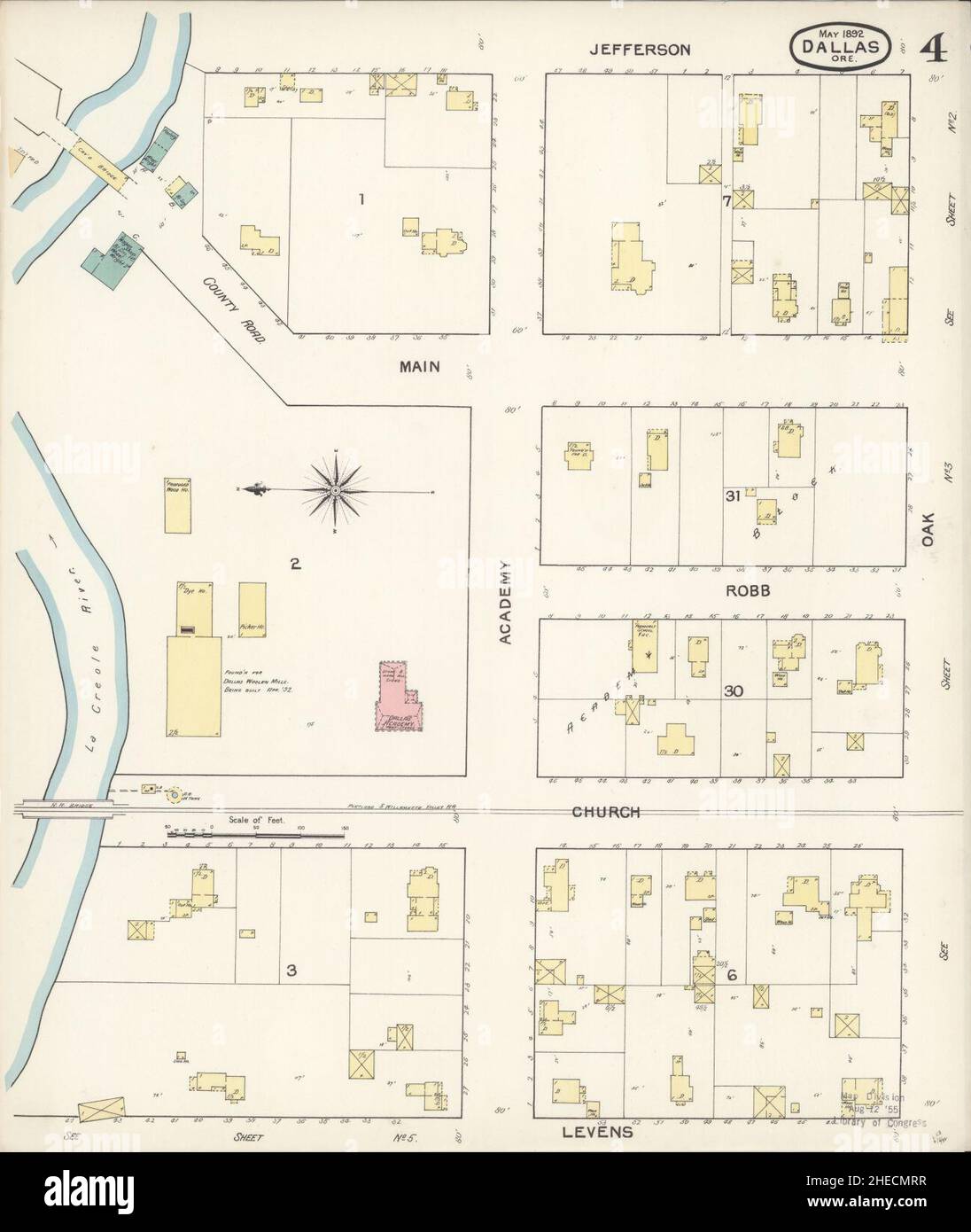 Map of dallas oregon hi-res stock photography and images - Alamy