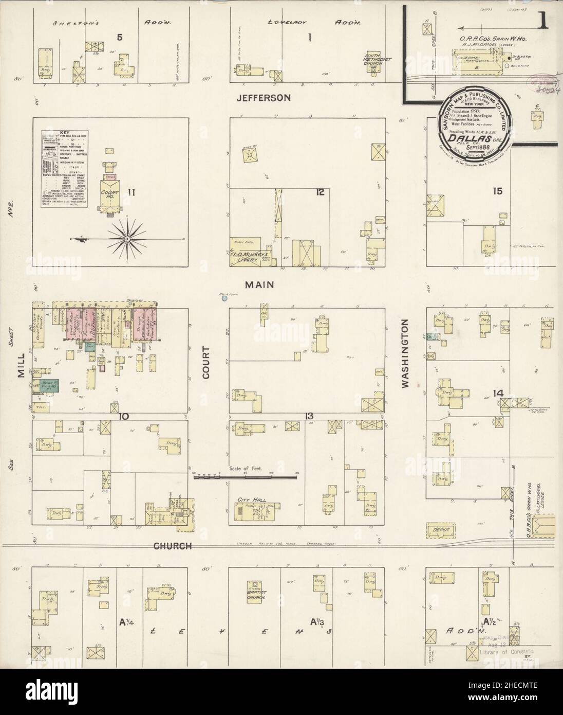 Map of dallas oregon hi-res stock photography and images - Alamy