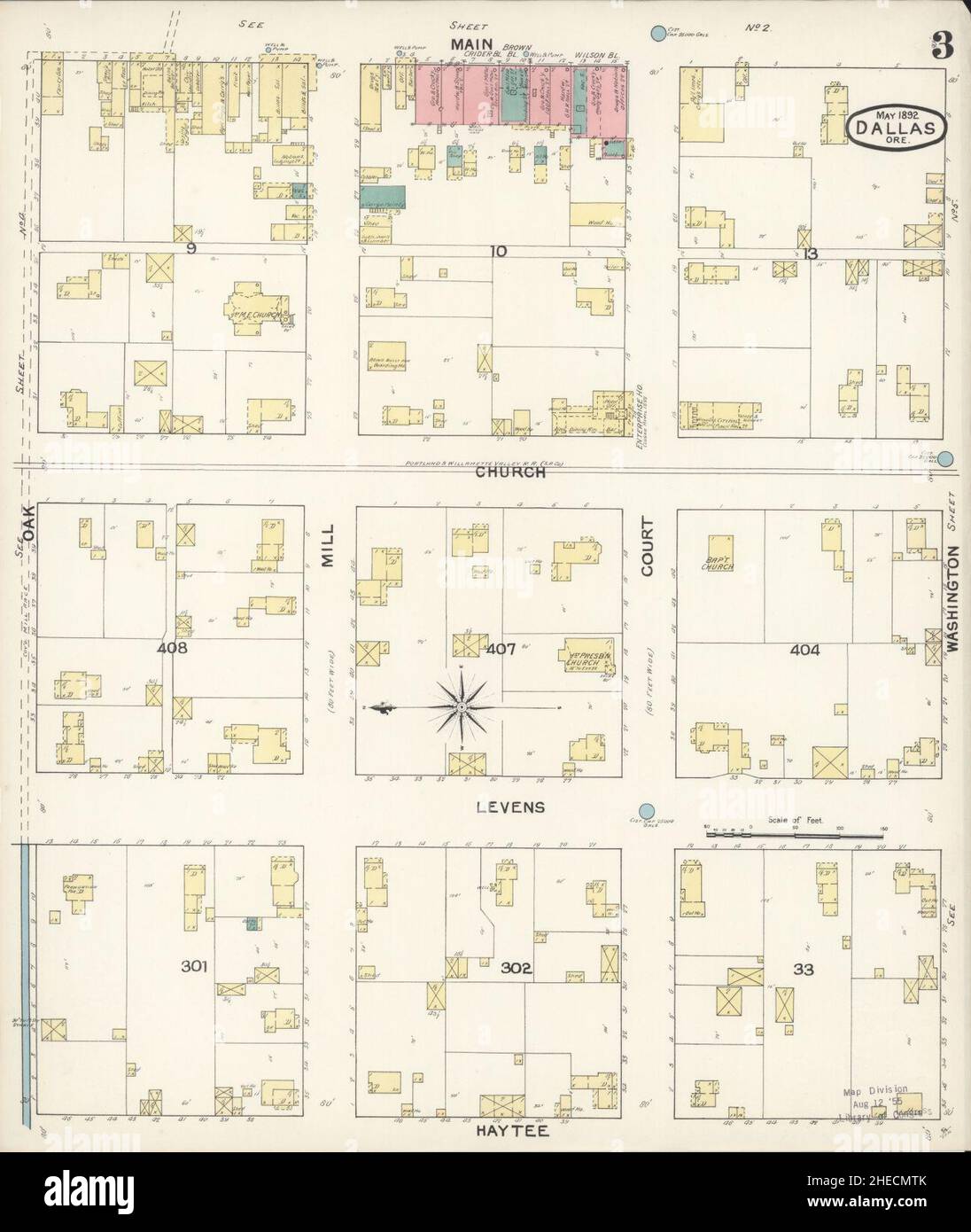 Map of dallas oregon hi-res stock photography and images - Alamy