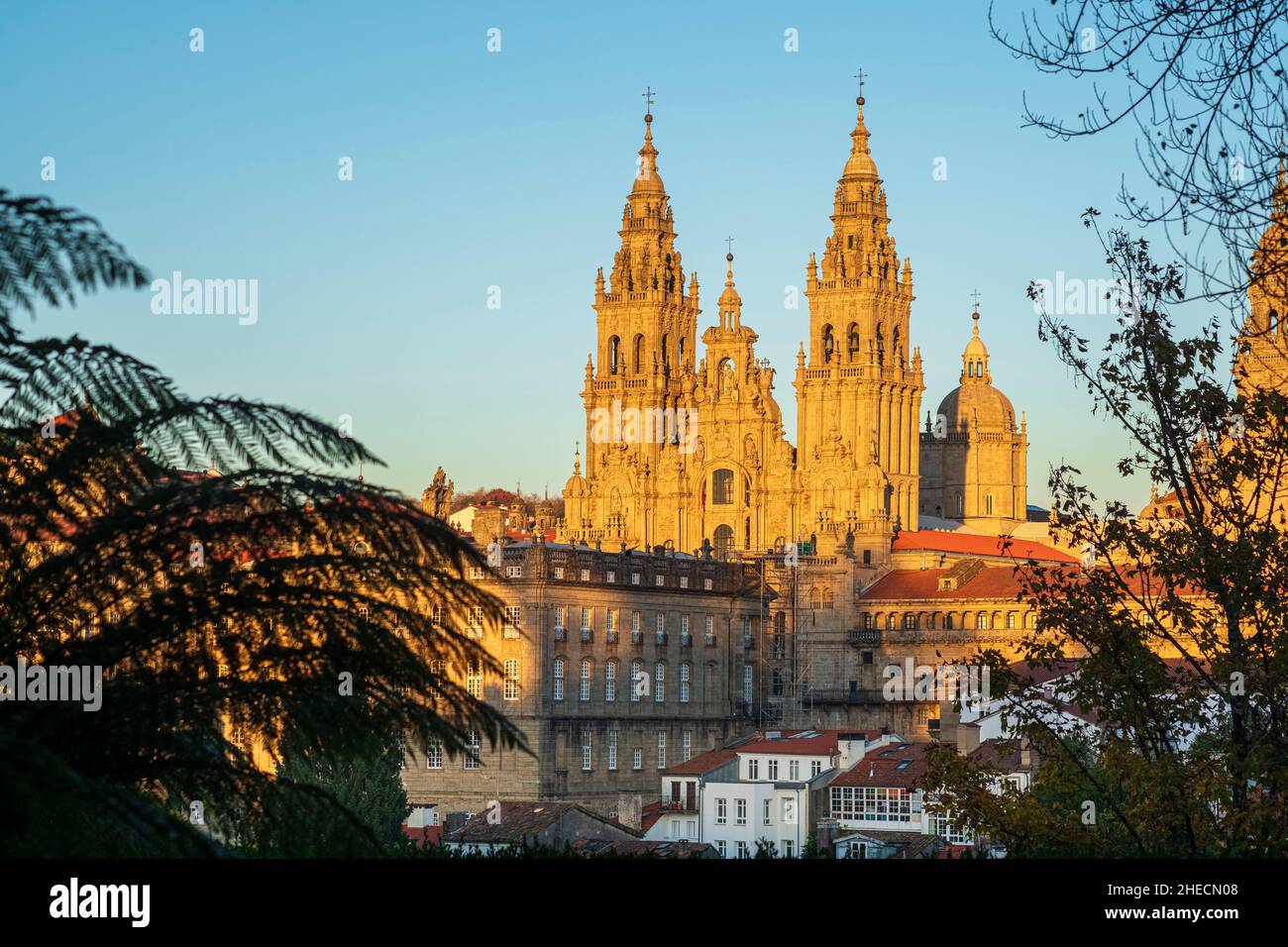 Spain, Galicia, Santiago de Compostela, the old city (UNESCO World ...